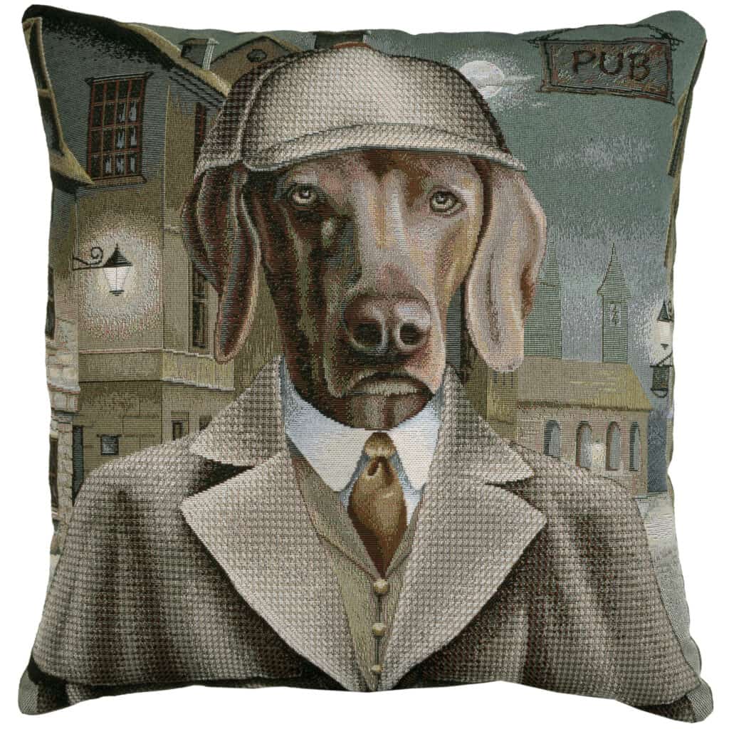 Sherlock Dog Portrait Cushion | Adorabella Home
